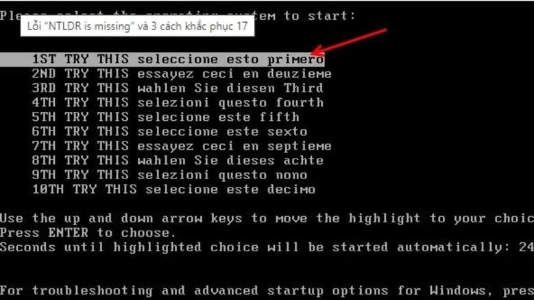 NTLDR is missing là lỗi gì? Tìm hiểu nguyên nhân và cách sửa lỗi